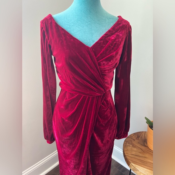 Dresses | Womens Formal Scarlet Red Velvety Dress | Poshmark